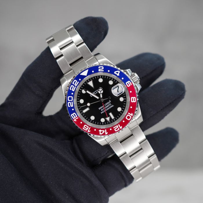 Custom 40mm Pepsi GMT Submariner Seiko Mod Watch w/ NH34 Movement | Grailed