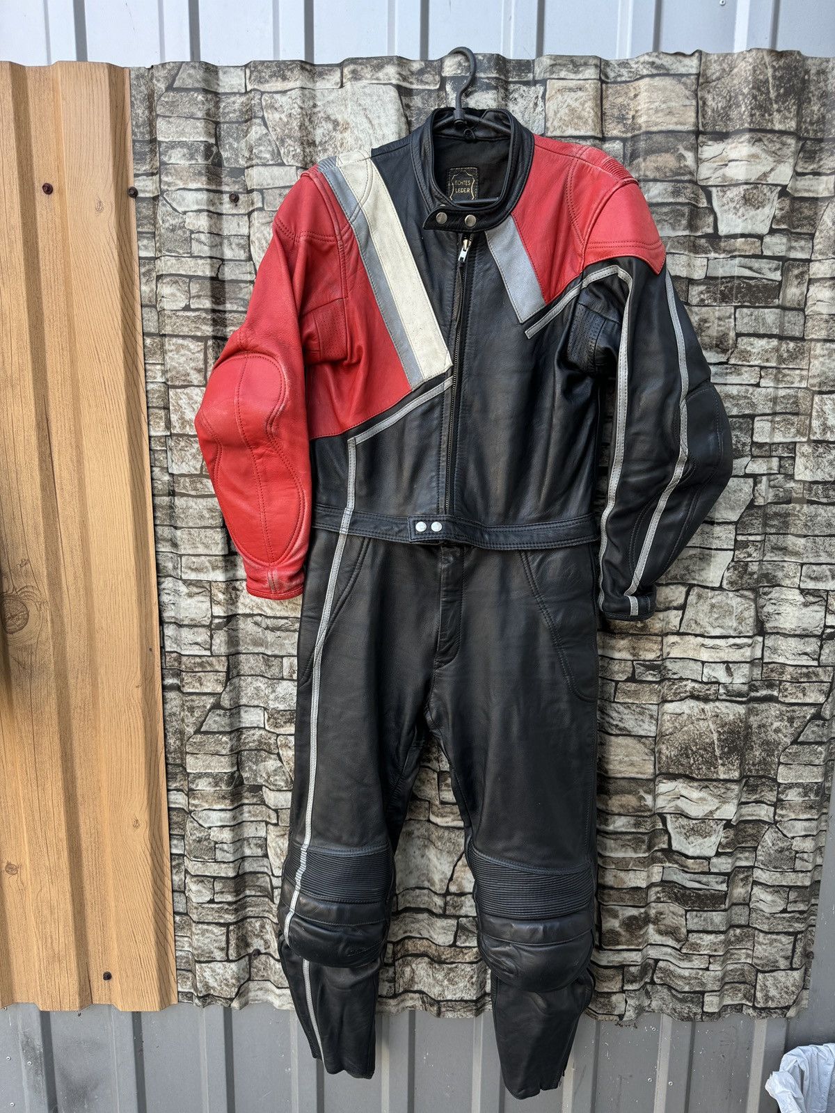 Vintage Mens Vintage Motorcycle racing leather suit jacket pants y2k ...