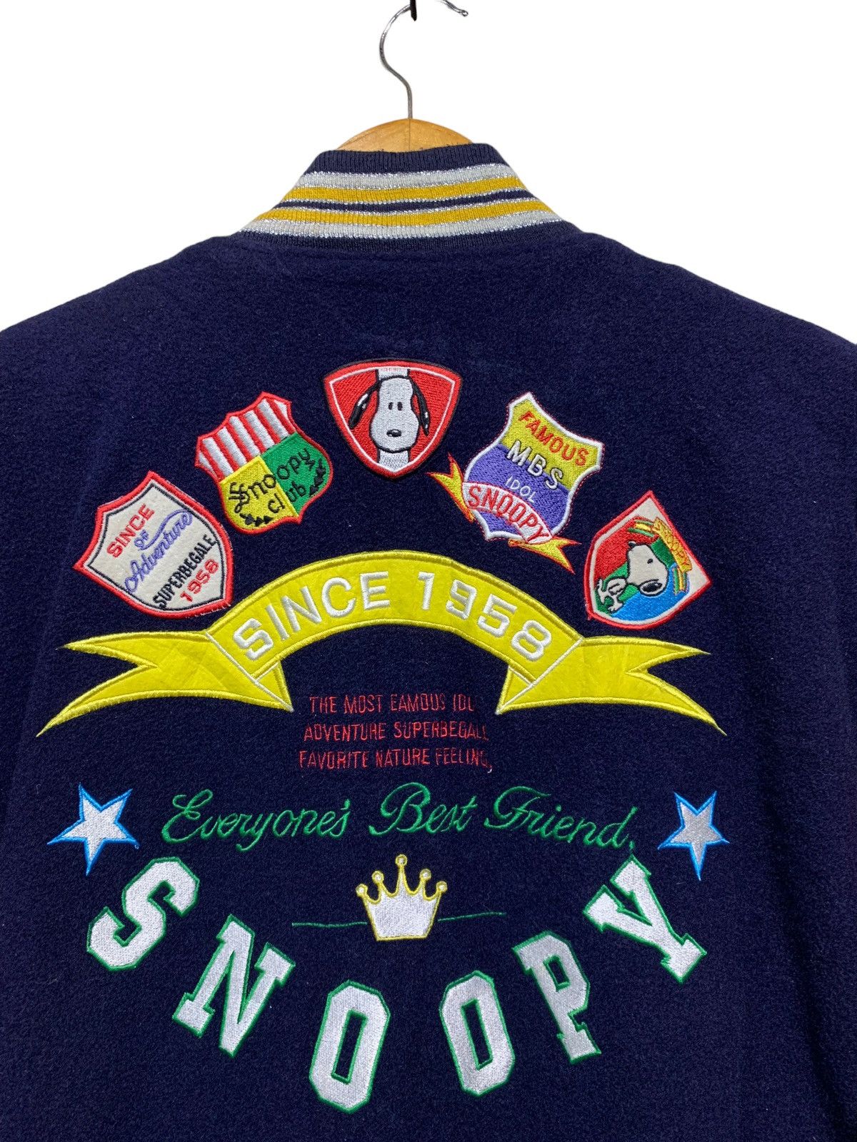 Peanuts 🔥RARE SNOOPY CHARACTER WOOL VARSITY JACKETS | Grailed