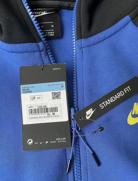 Nike rarest nike tech fleece royal blue yellow 2019 central cee | Grailed