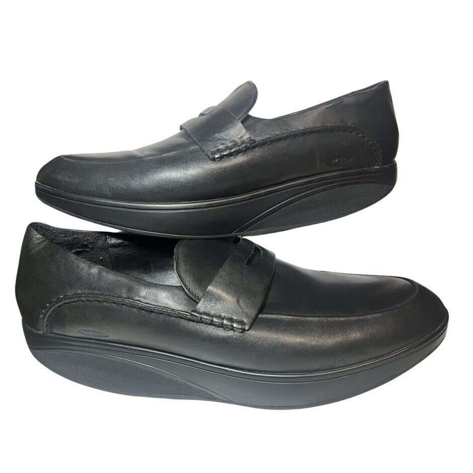 MBT MBT Asante 7 Mens Shoes 13 US Black Leather Slip On Loafers | Grailed