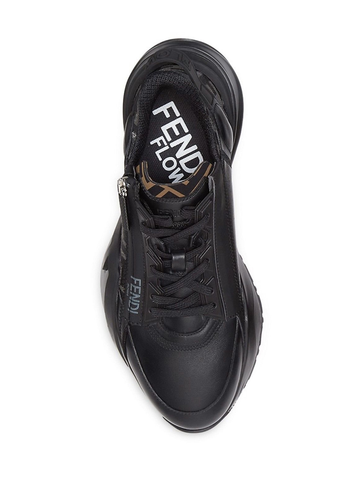 Fendi Flow Vitello Leather & Tonal Logo Jacquard | Grailed