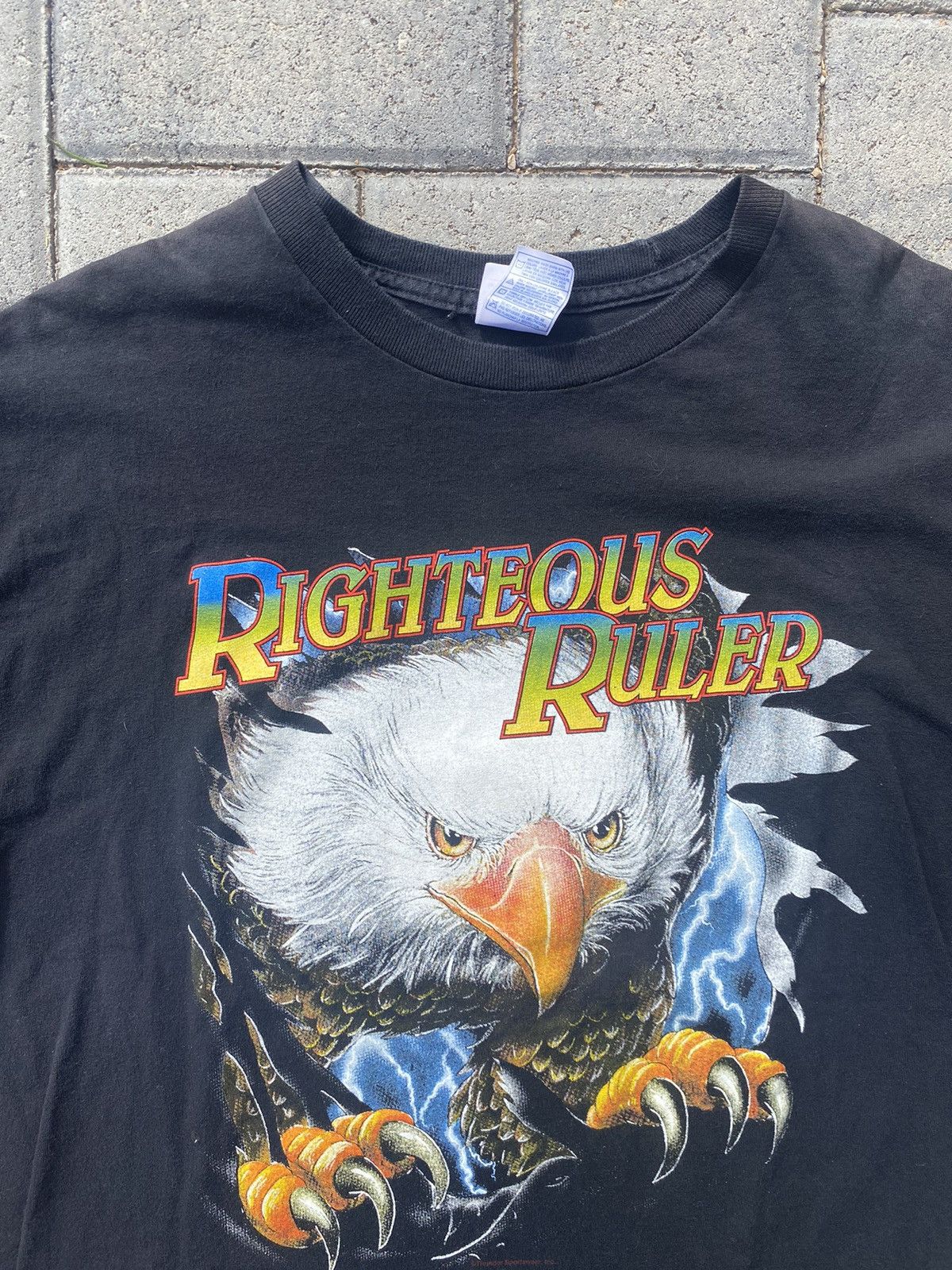 Harley Davidson × Vintage Vintage righteous rules biker tee | Grailed