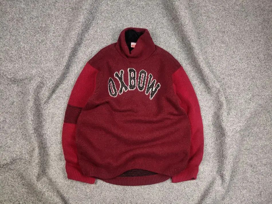 Oxbow × Streetwear × Vintage OxBow Logo Vintage Oversized Red Knit ...