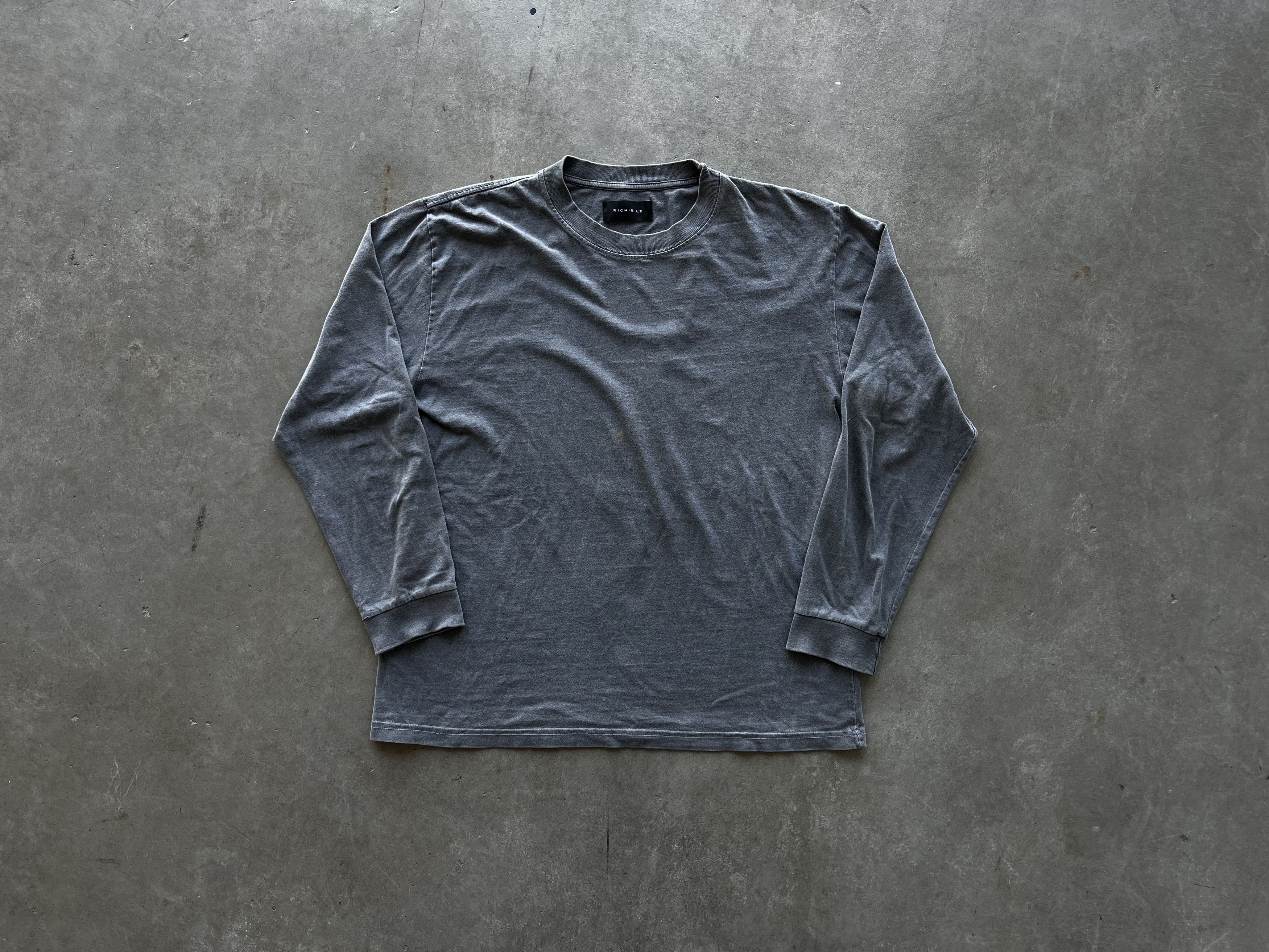 Vintage Faded grey distressed long sleeve shirt | Grailed