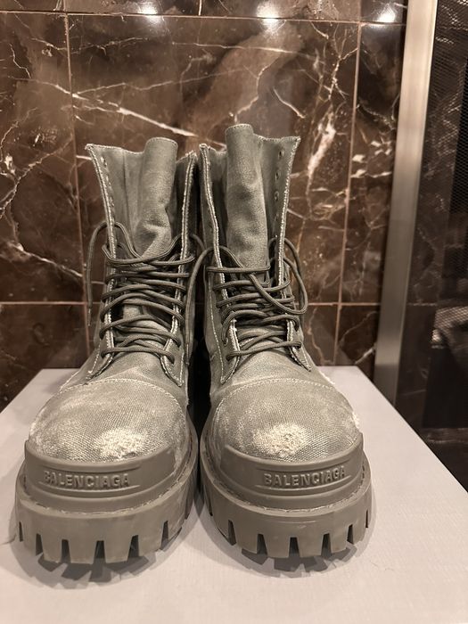Balenciaga Balenciaga Combat Strike Canvas Boot | Grailed