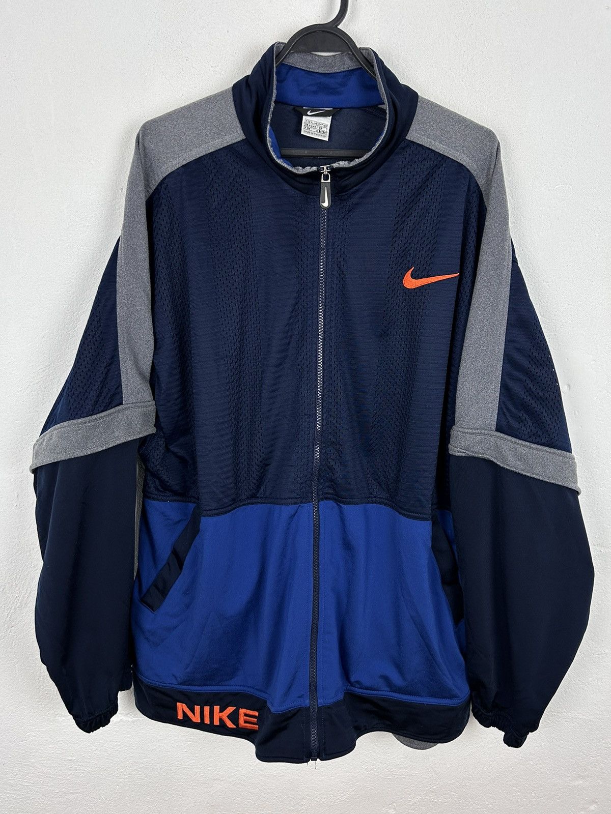 Nike × Vintage 90s Vintage Nike Big Swoosh On Back Rare Tracksuit ...