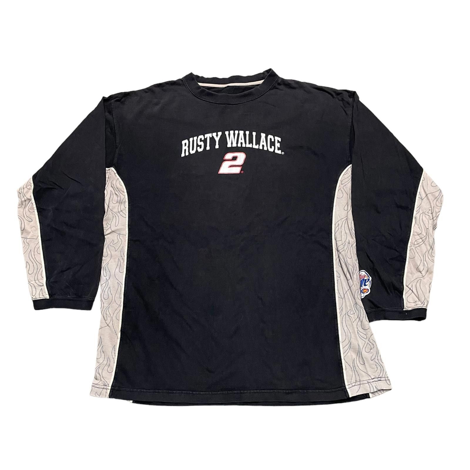 NASCAR Vintage NASCAR Shirt Mens XL Rusty Wallace Flame Fire Beer | Grailed