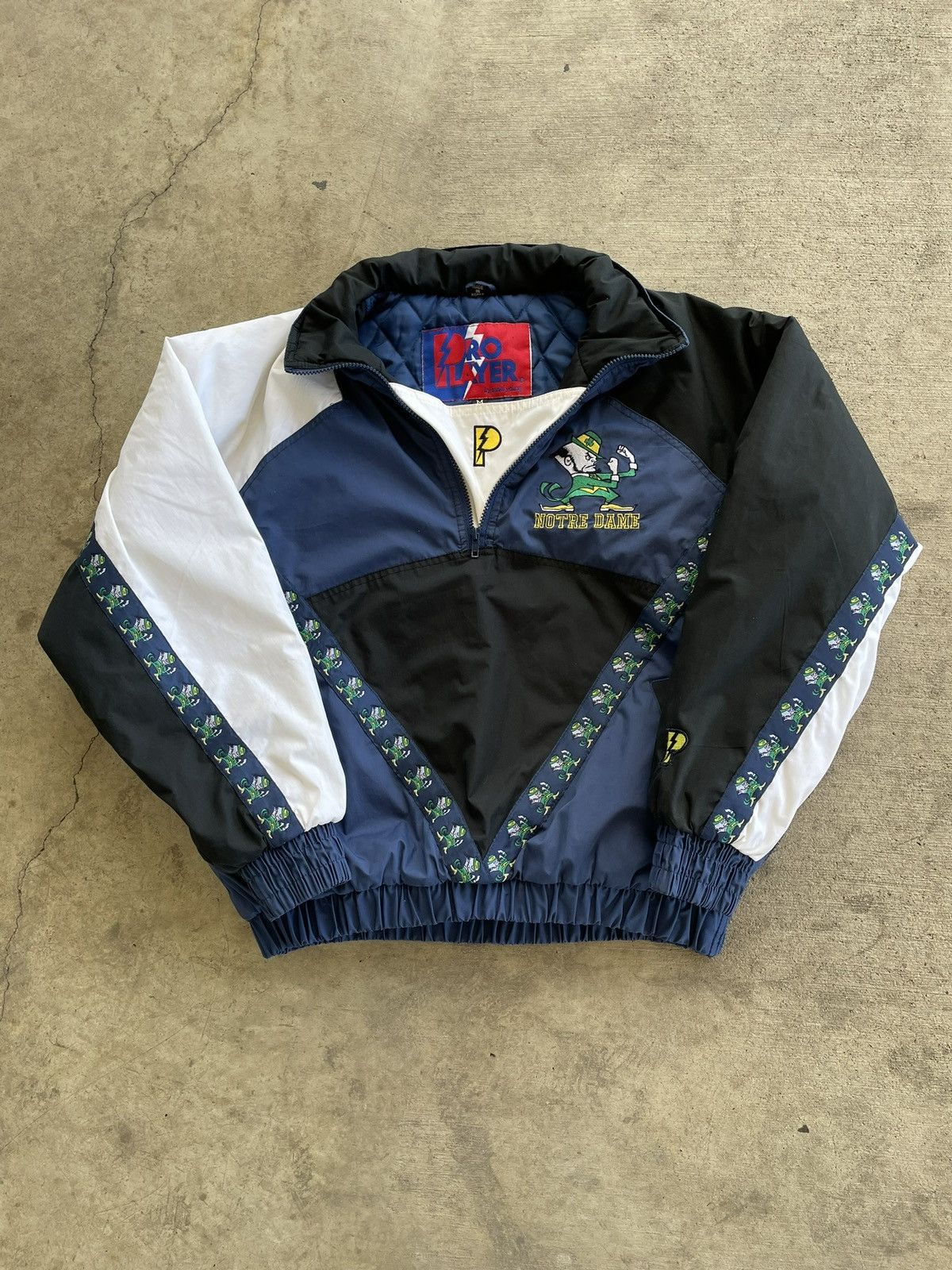 Collegiate × Vintage Vintage Notre Dame Pro Player Puffer Jacket | Grailed