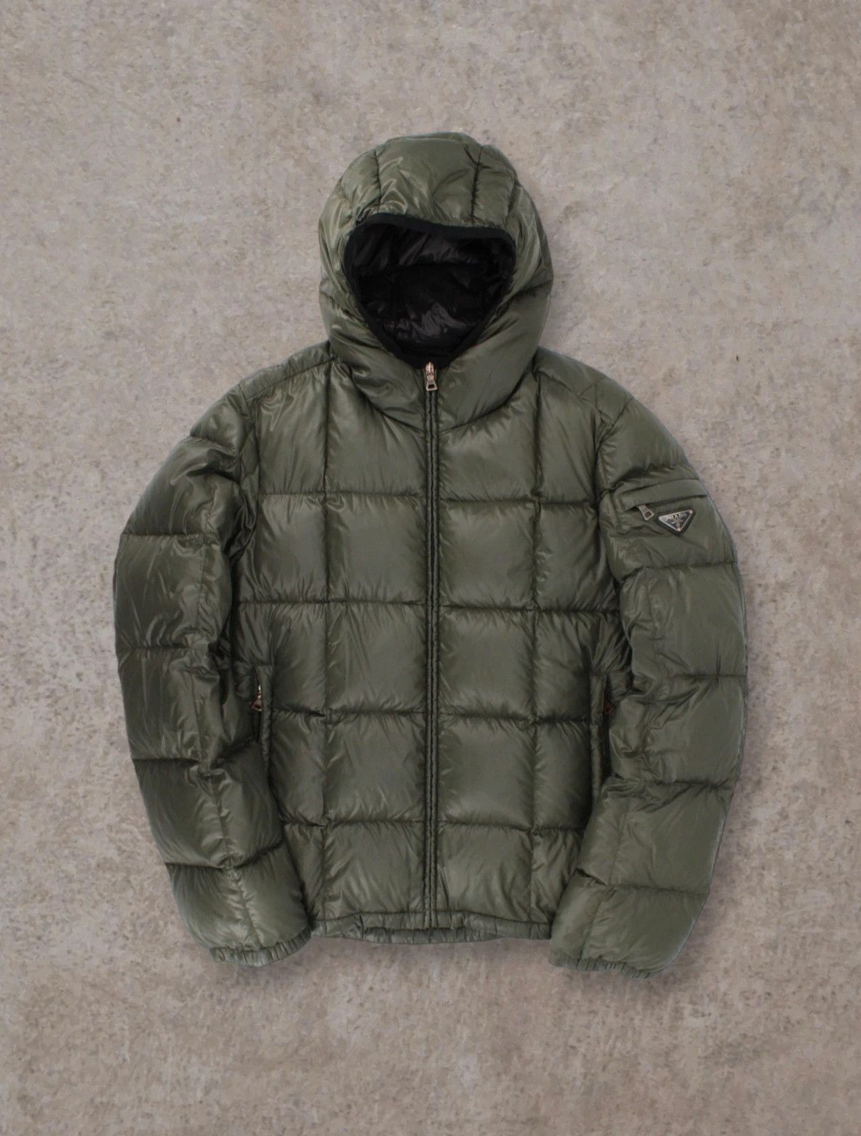 Prada Quilted Puffer Jacket Triangle Logo | Grailed