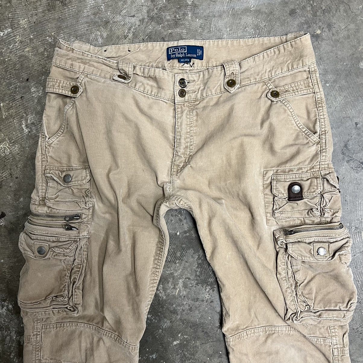 Polo Ralph Lauren Vintage Polo Military Paratrooper Corduroy Cargo Pants | Grailed