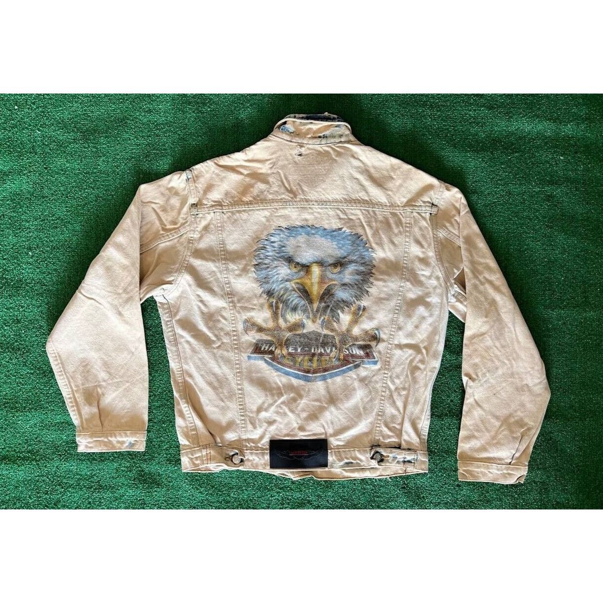 Harley Davidson Vintage 80s Harley Davidson Denim Jean Jacket Bald ...