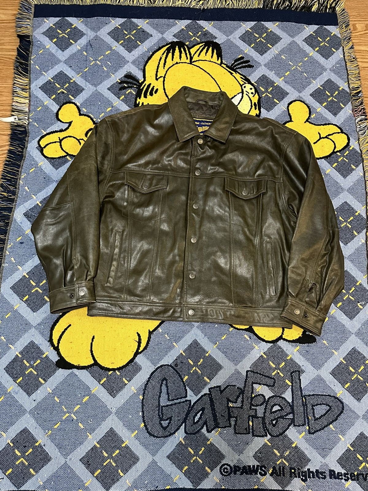 Vintage Vintage Airborne Punk Brown Leather Bomber Flight Jacket | Grailed
