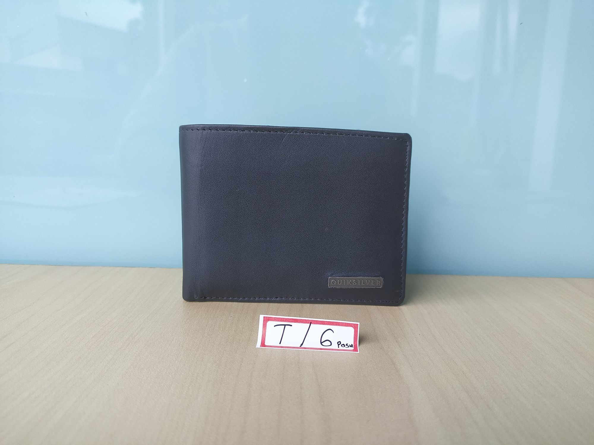 Quicksilver QUICK SILVER BLACK LEATHER WALLET | Grailed