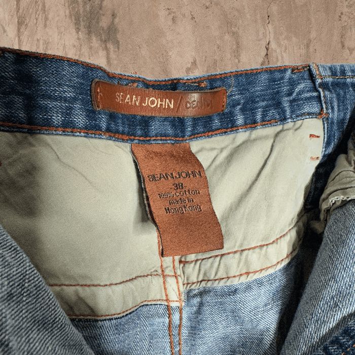 Vintage Vintage Sean John Jeans Medium Wash Leather Logo Tab Y2K | Grailed