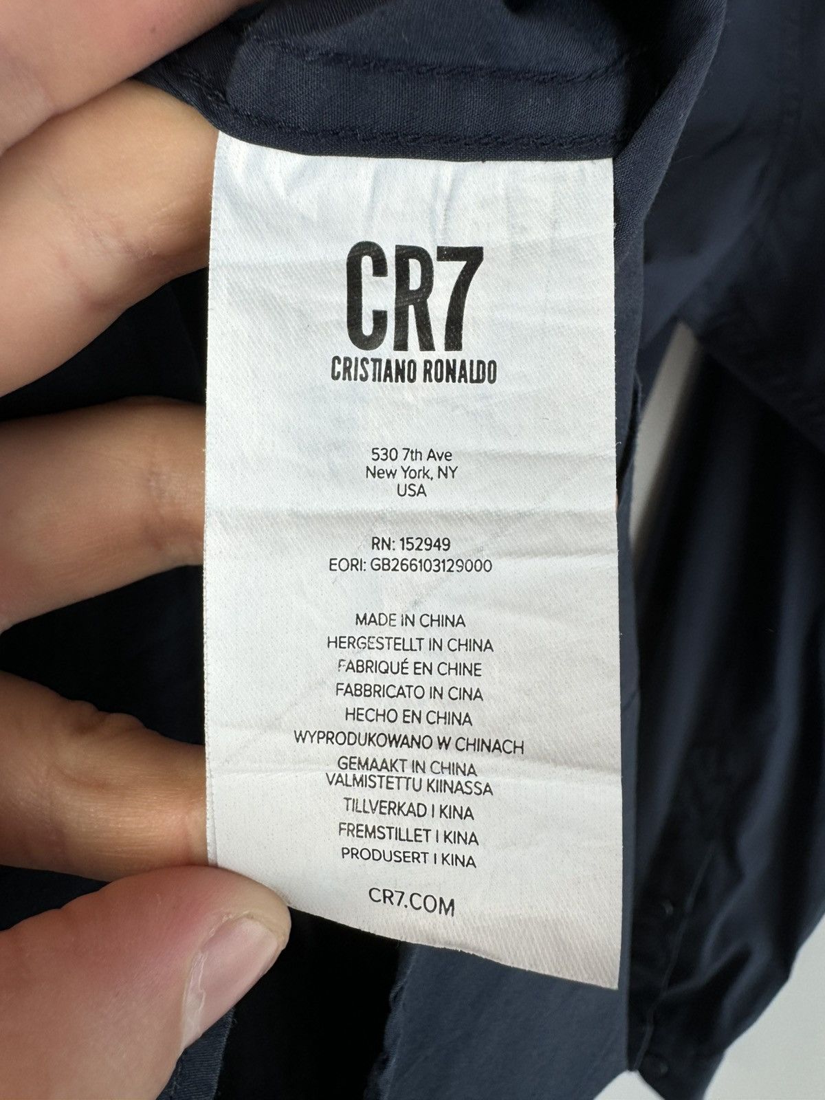 Designer × Streetwear CR7 Cristiano Ronaldo Dress Shirt Button Up Long ...