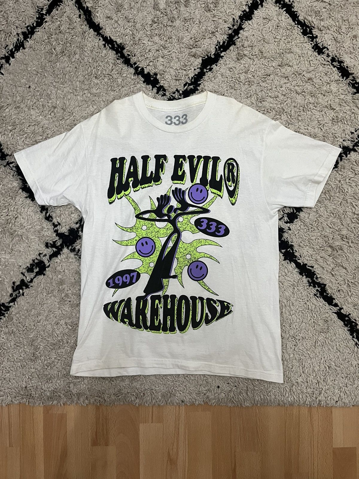 Half Evil Half Evil Warehouse T-Shirt (Front and Back) | Grailed
