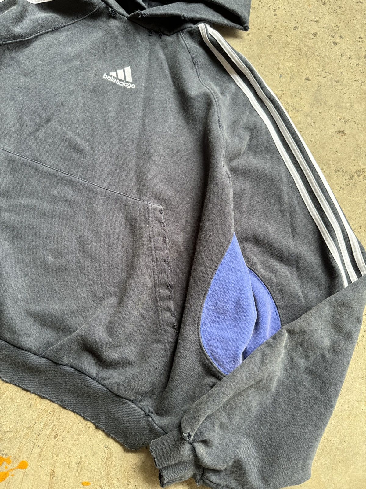 Adidas *RARE* ITERATION BLUE FADED BALENCIAGA X ADIDAS DEMNA HOODIE ...