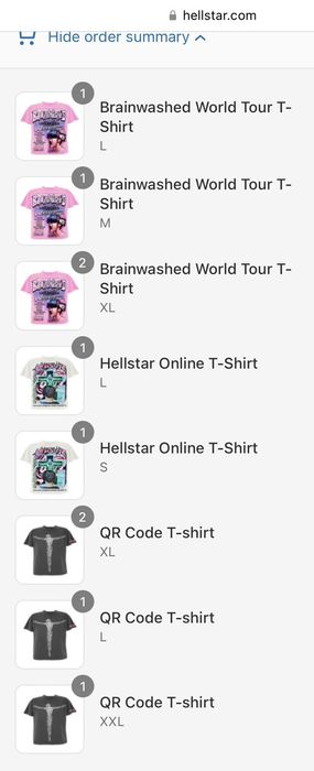 HELLSTAR Hellstar brainwashed world tour tee | Grailed