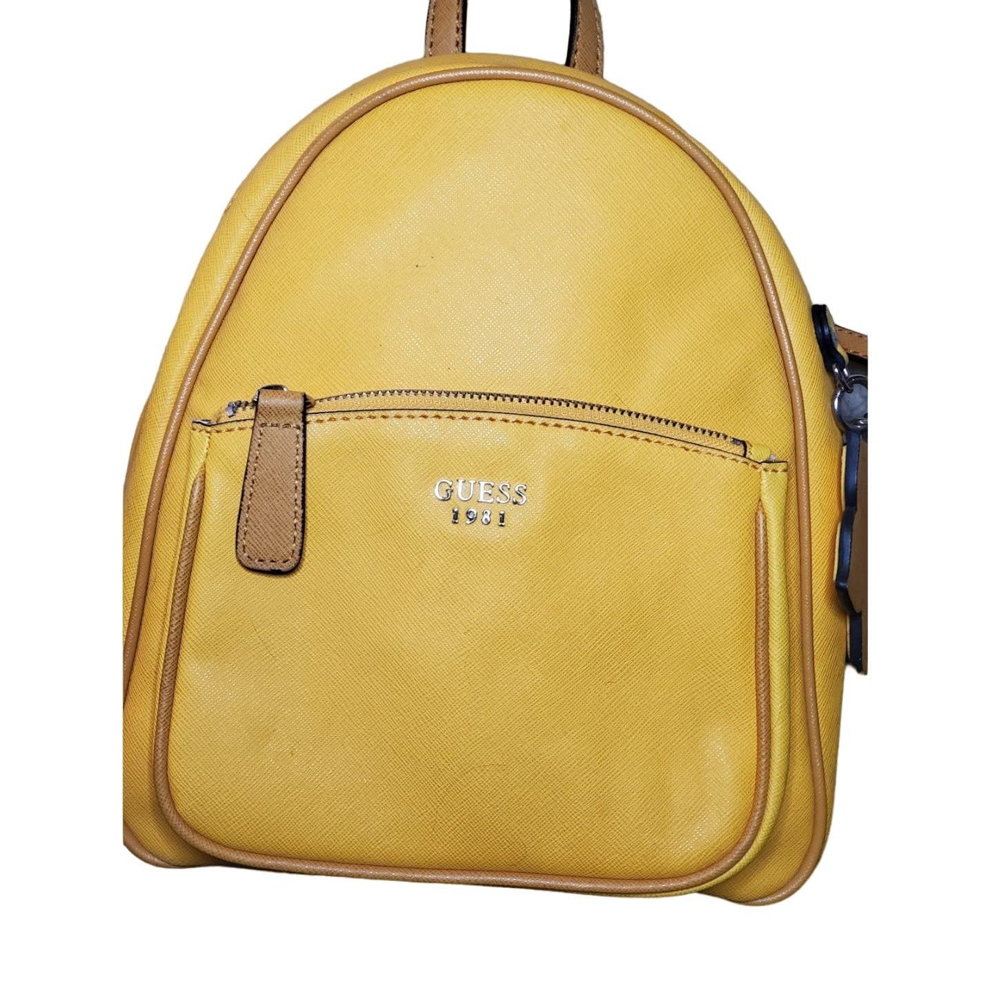 Guess Guess yellow backpack purse | Grailed