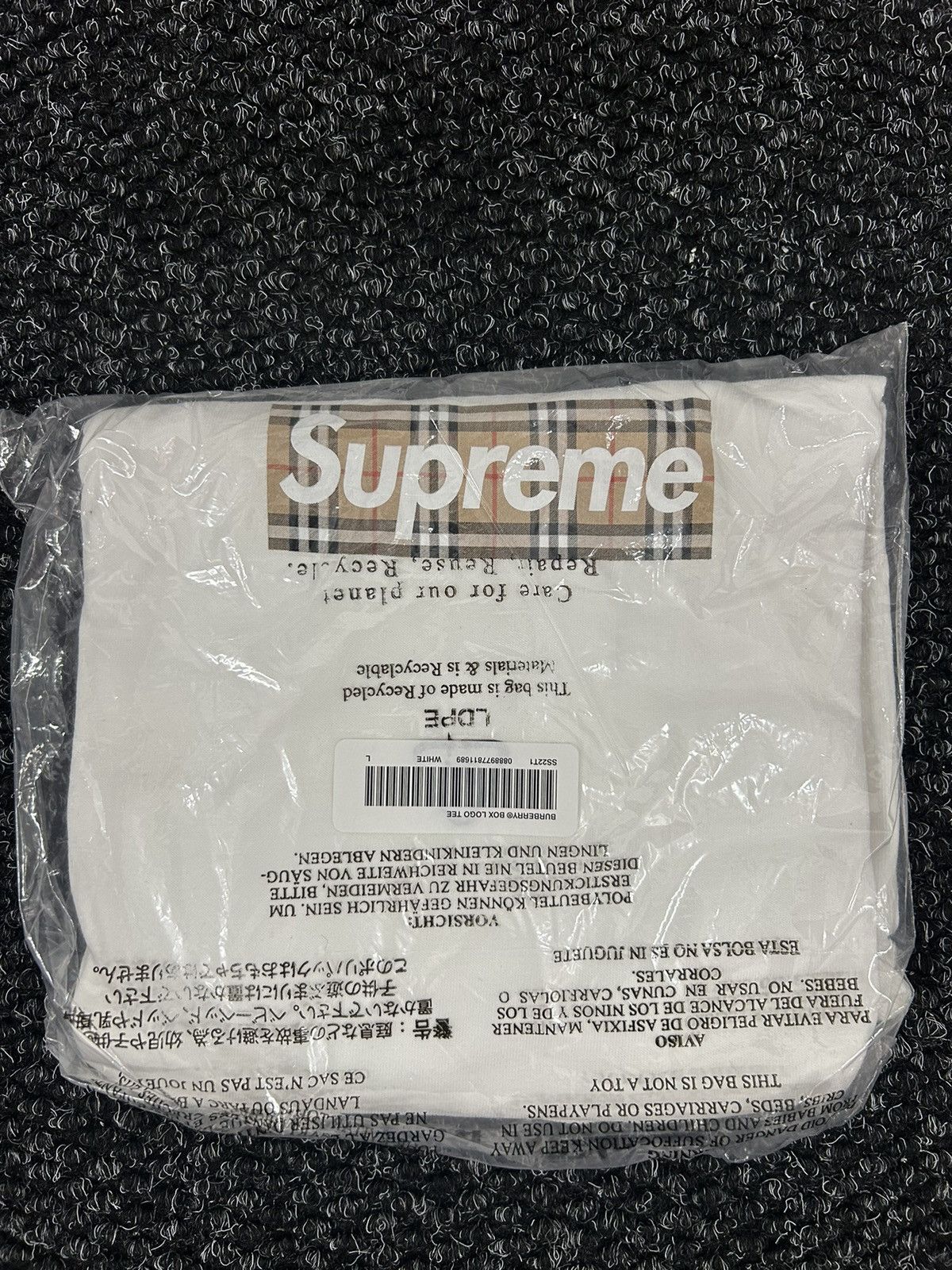Burberry × Supreme Supreme Burberry Box Logo Tee | Grailed