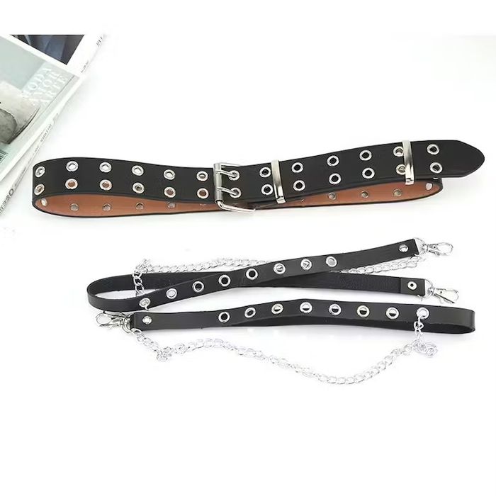 Rockers Punk Style Double-breasted Buttonhole Belt | Grailed