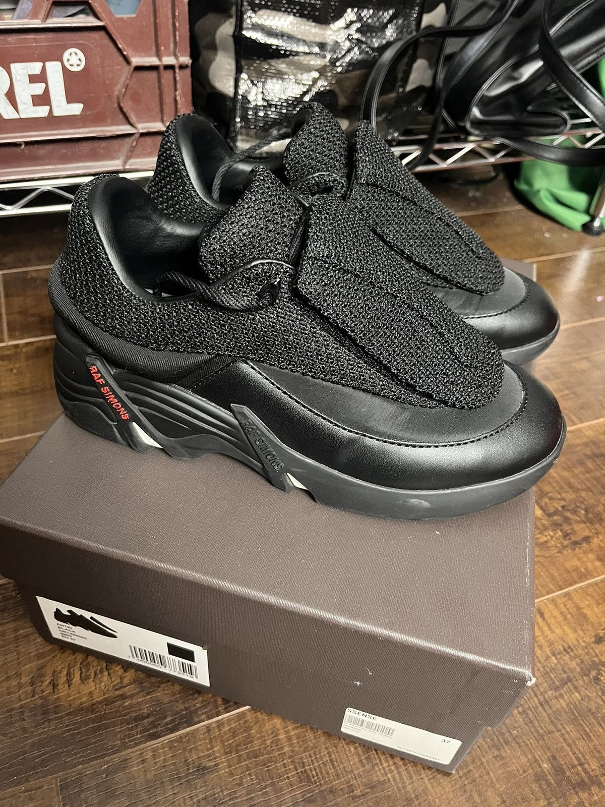 Raf Simons Raf Simons Antei White/Black Runners Size 5 Mens 37 Womens ...