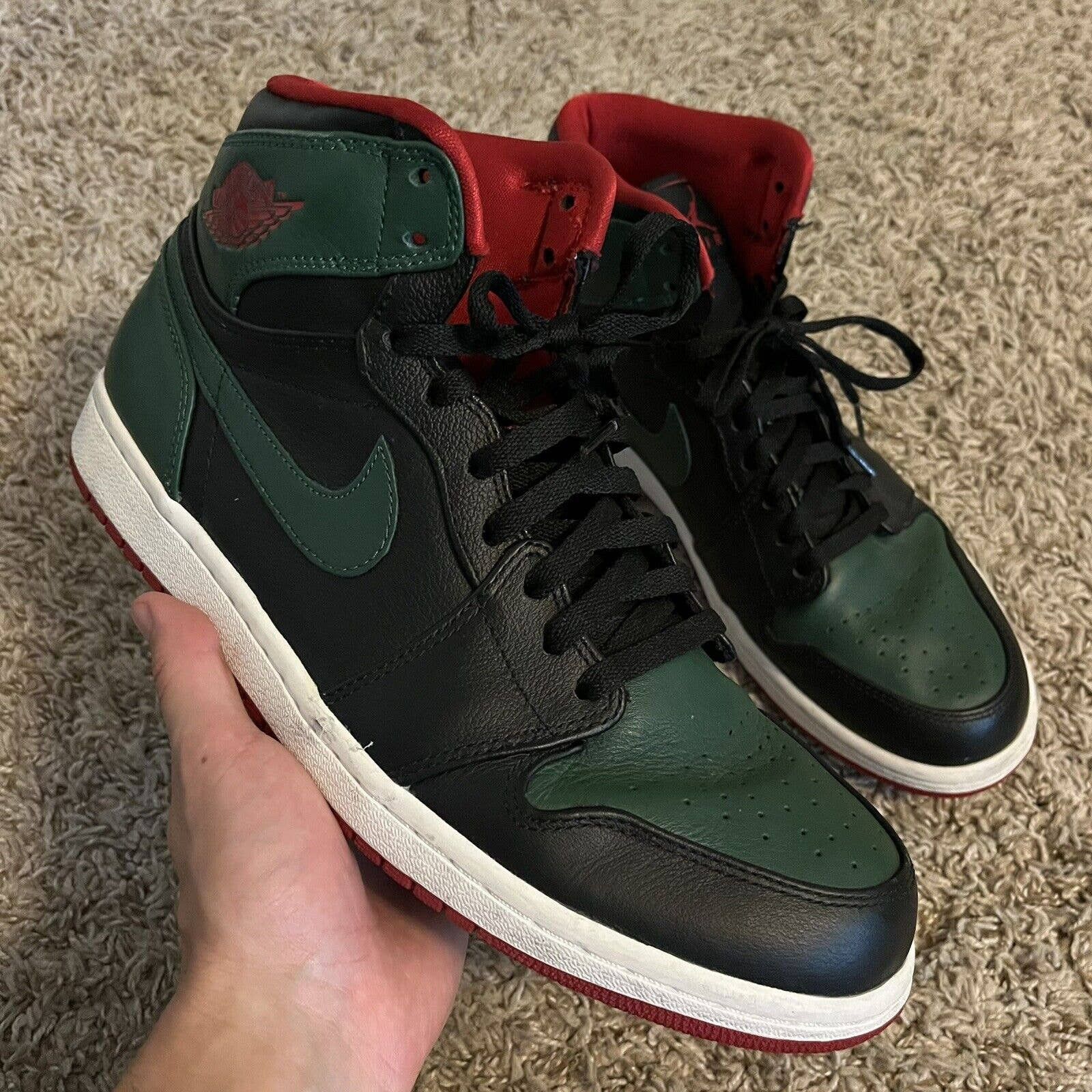 Nike Air Jordan 1 Retro High Green Gucci Basketball Shoes | Grailed