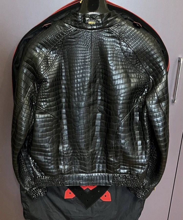 Zilli Zilli Leather Crocodiles Biker Silk Lining Jacket Moto | Grailed