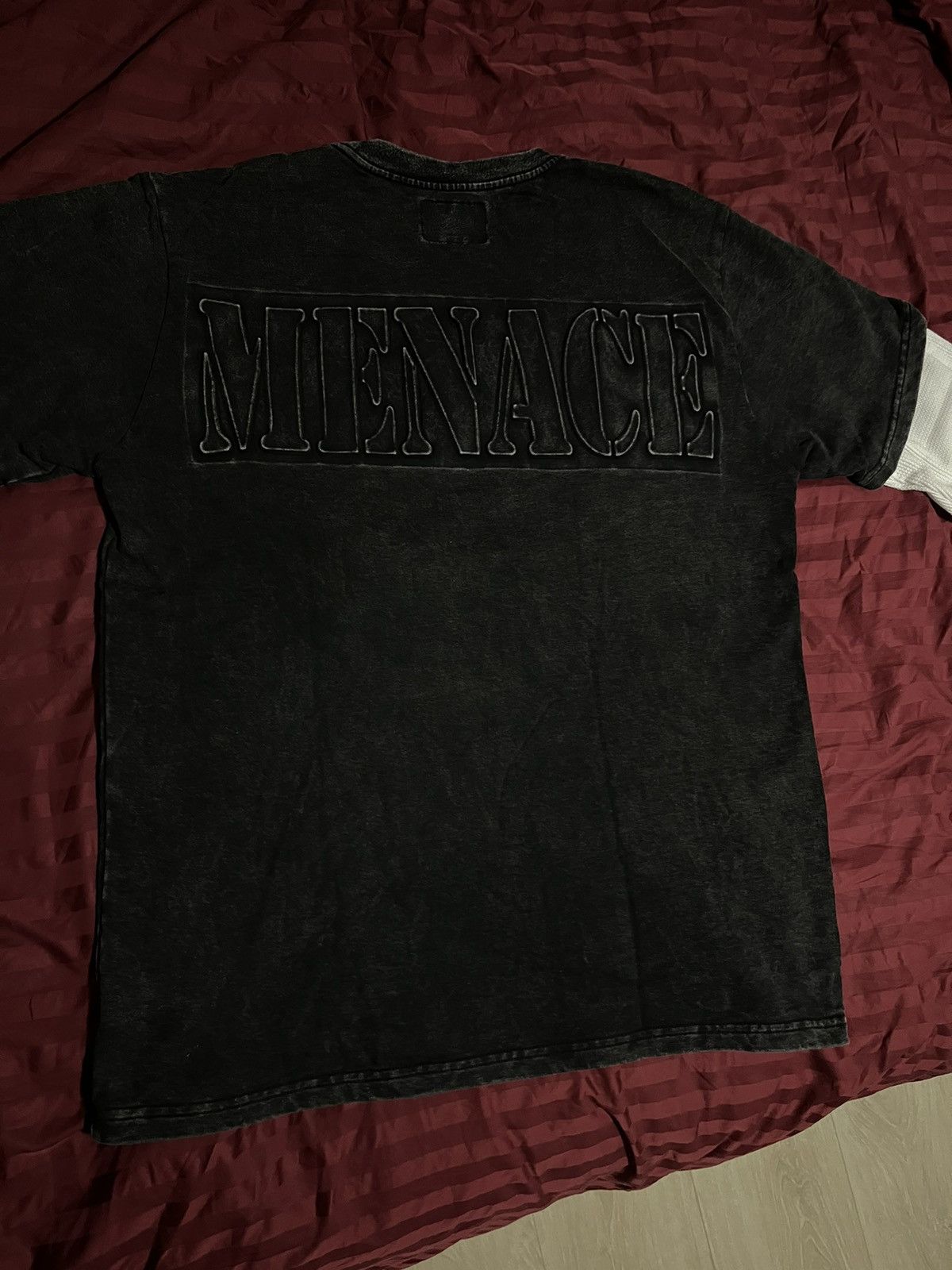 Menace Menace Embossed Logo Waffle Knit Shirt | Grailed