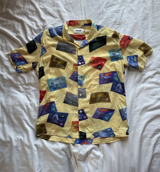 Palace Palace Contactless Credit Card Club Shirt Yellow Hawaiian | Grailed