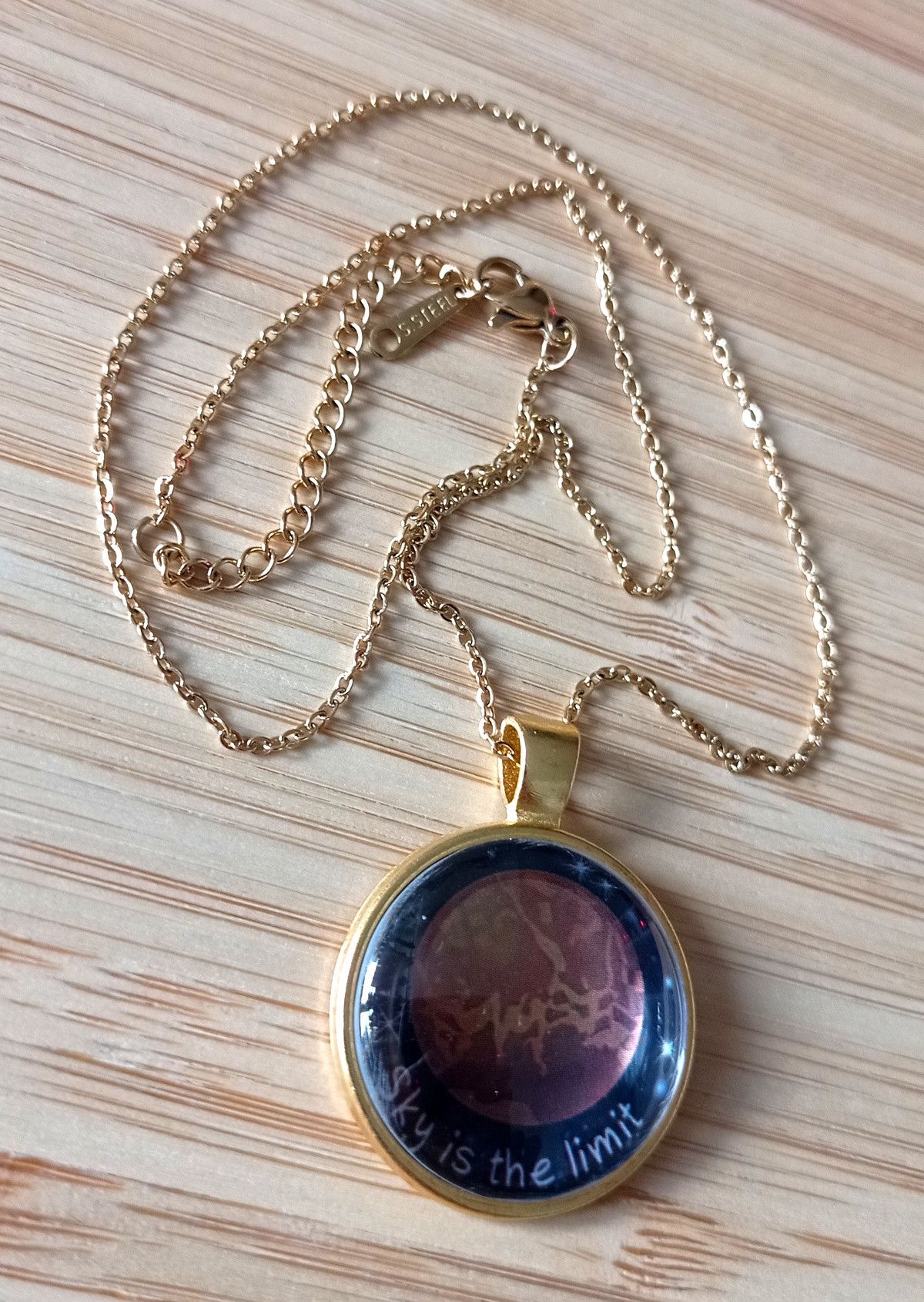 Hysteric Glamour × Japanese Brand × Vintage Punk Tiny Planet Venus Stainless Steel Gold Necklace ...