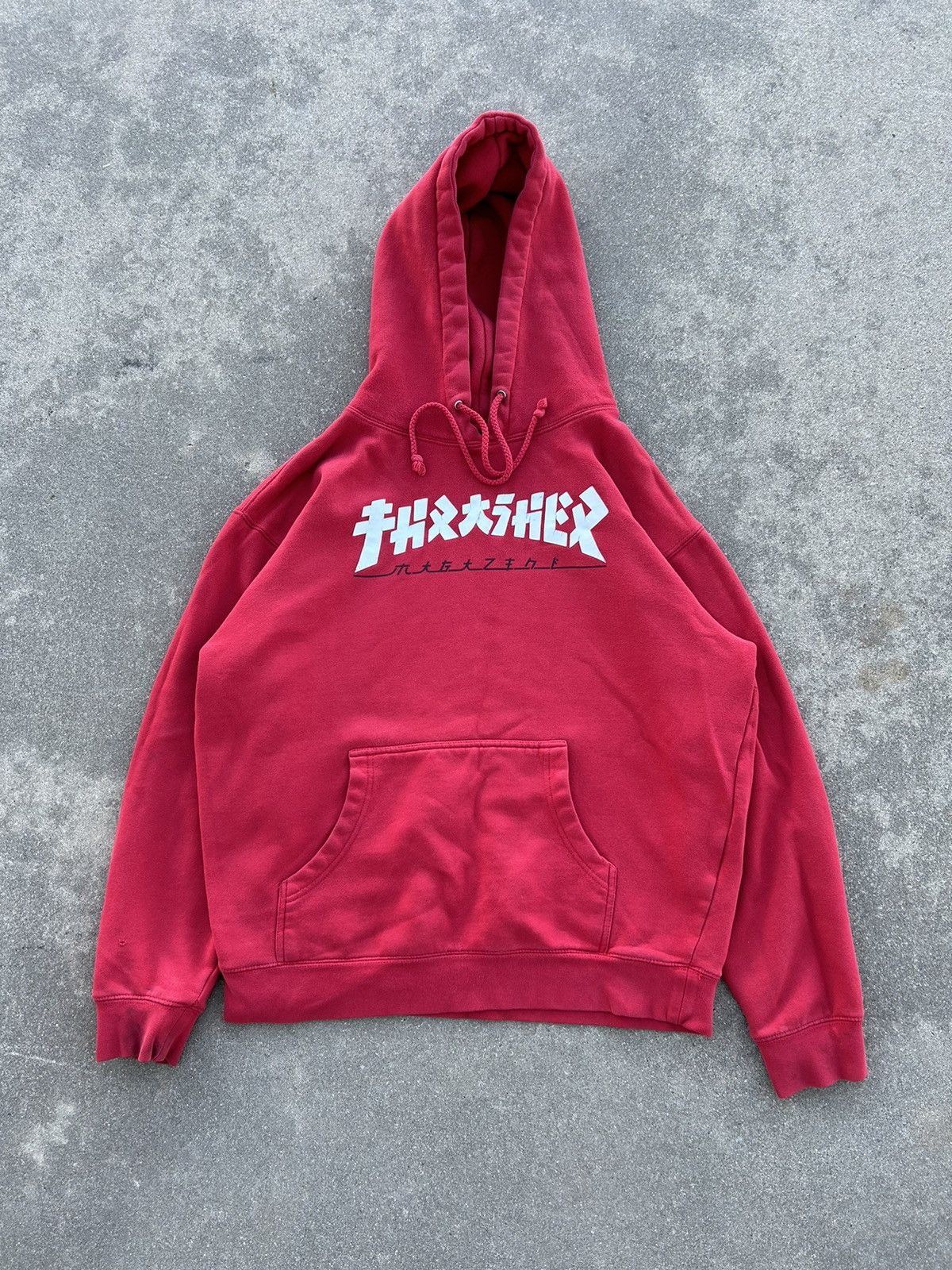 Streetwear × Thrasher 2000s Thrasher Magazine Japanese Font Hoodie ...