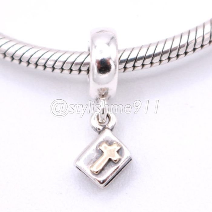 pandora Authentic PANDORA Small Bible Dangle, Silver and 14K Gold | Grailed