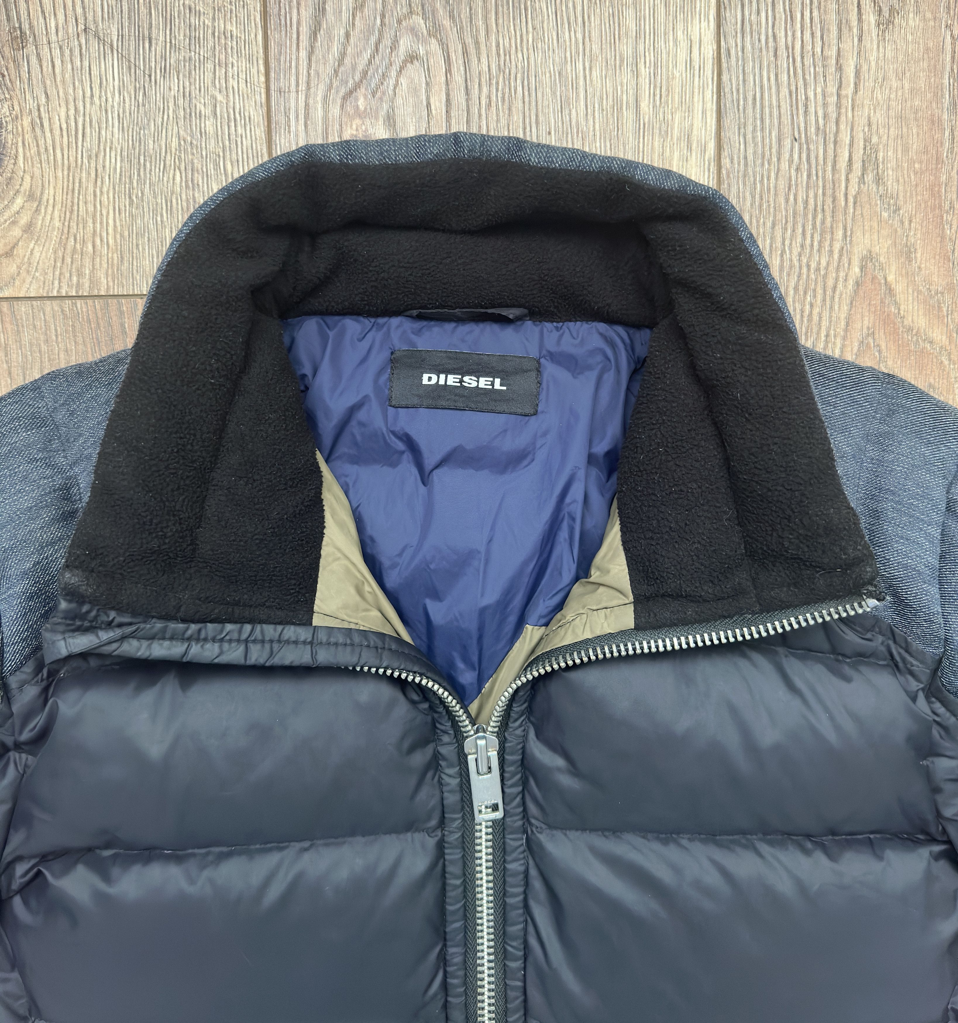 Diesel Diesel Down Puffer Jacket Black Gray Size S-M Casual Clothin ...
