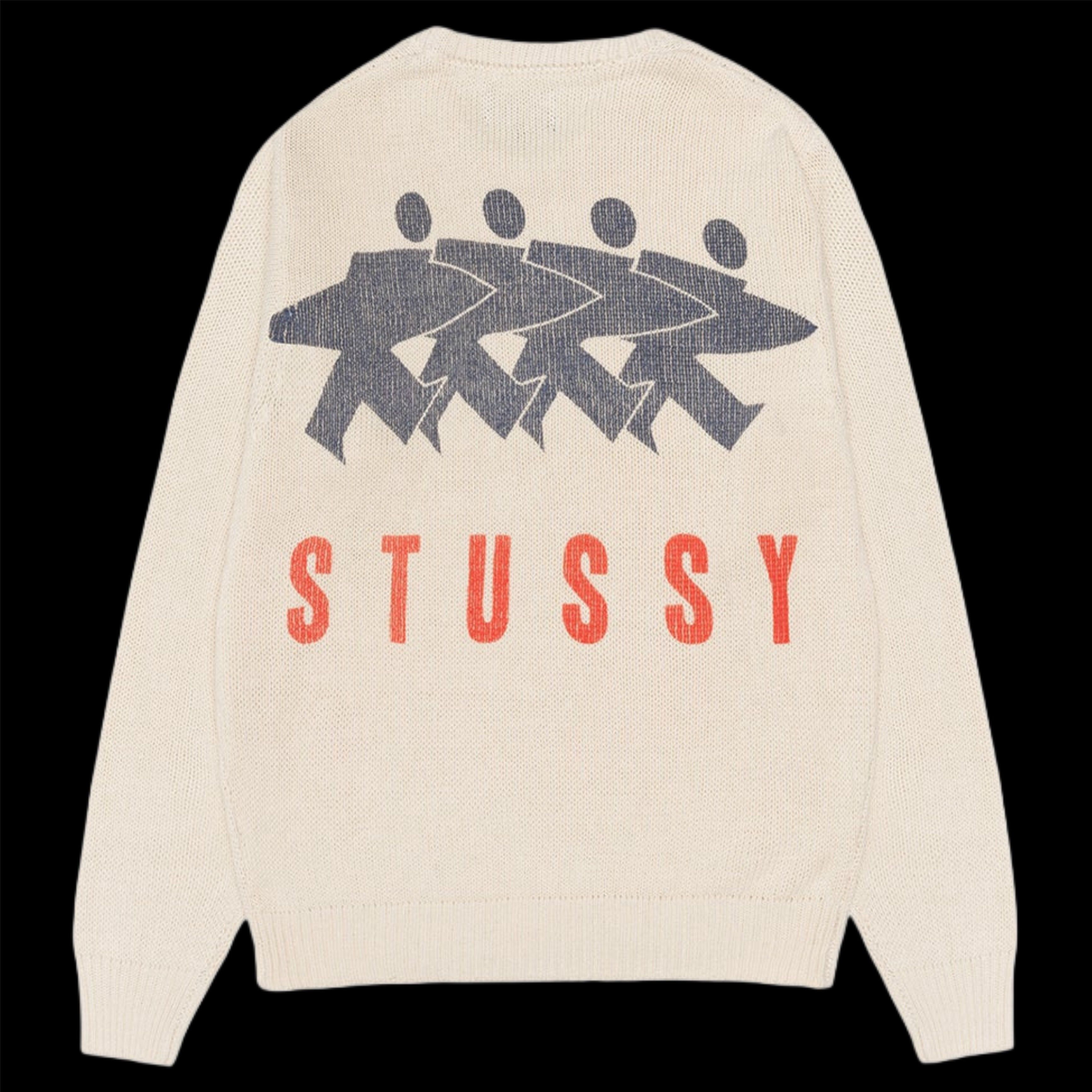 Stussy 2024 stussy surfman icon linen sweater cotton crew sold out ...