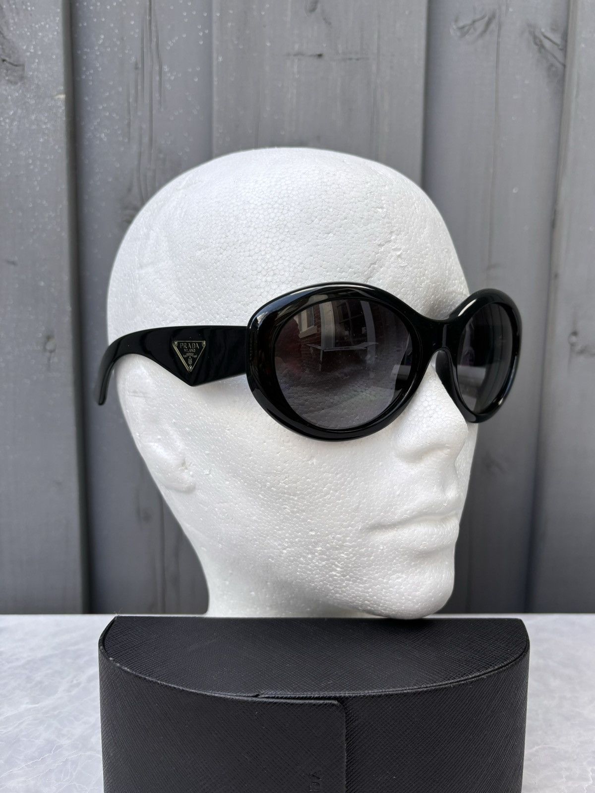Designer × Prada × Streetwear Prada Sunglasses Triangle Logo Oversized ...