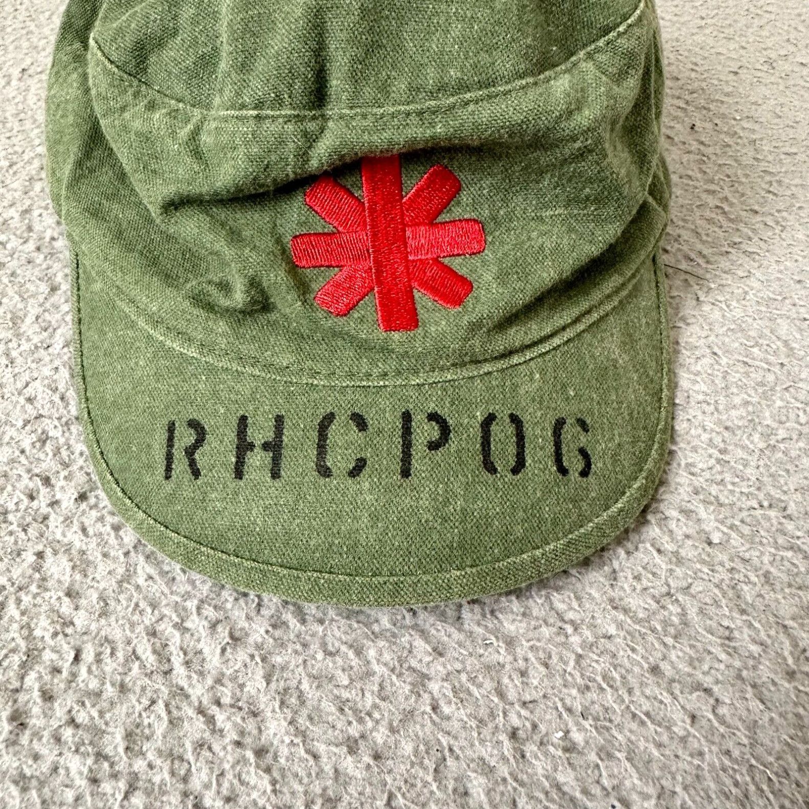 Vintage Red Hot Chili Peppers Hat Khaki Army Military Cap RHCP OG 2006 ...