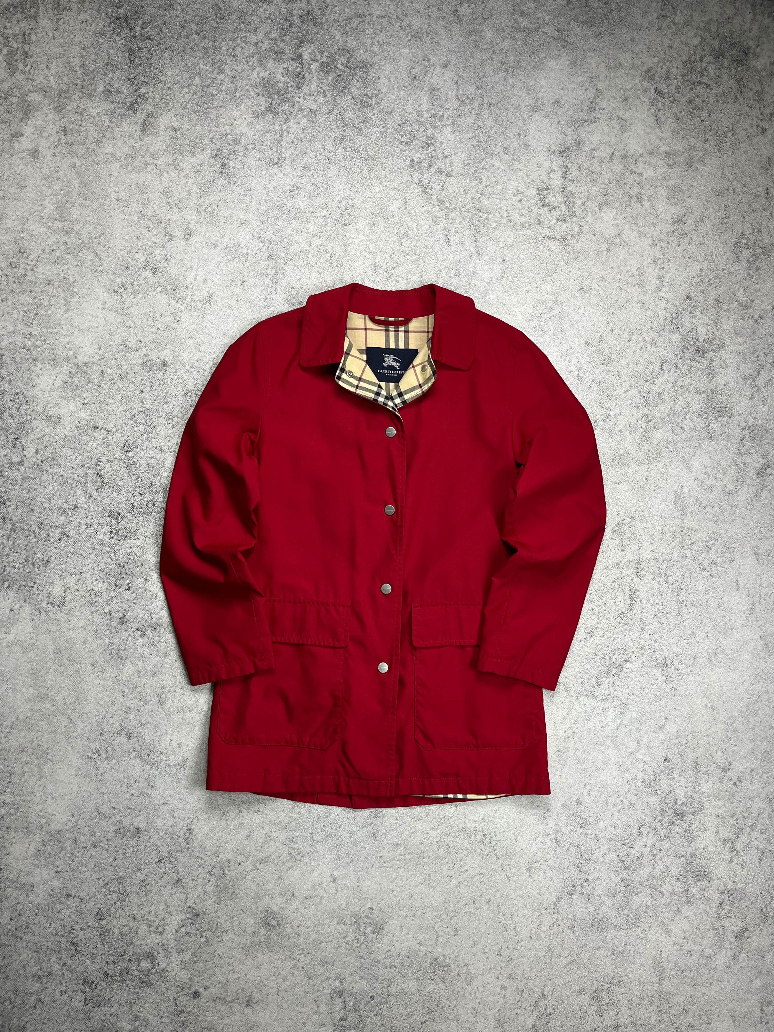 Burberry Vintage Burberry Red Trench Coat Nova Check | Grailed