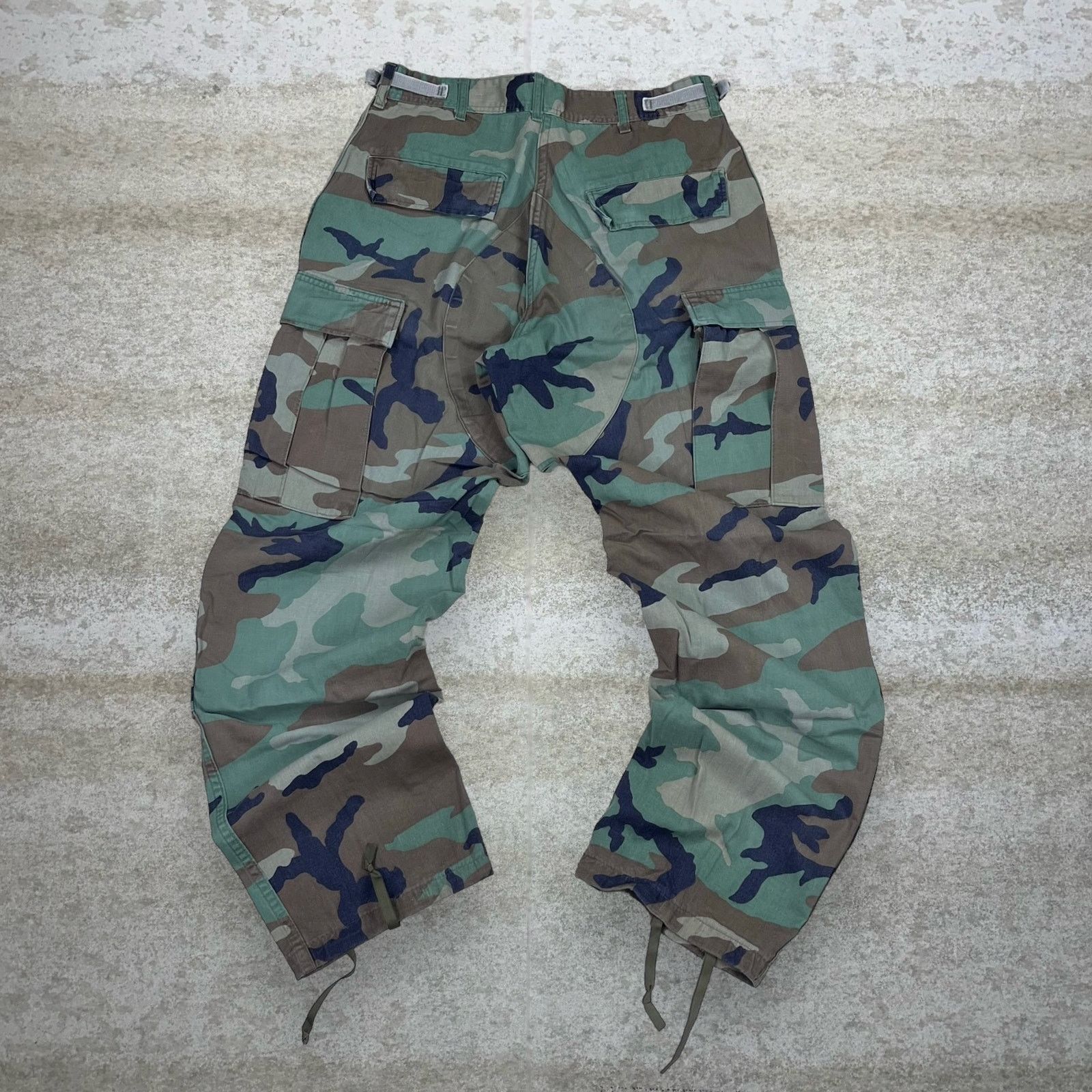 Vintage Vintage Military Camo Tactical Pants Baggy Double Knees 90s ...