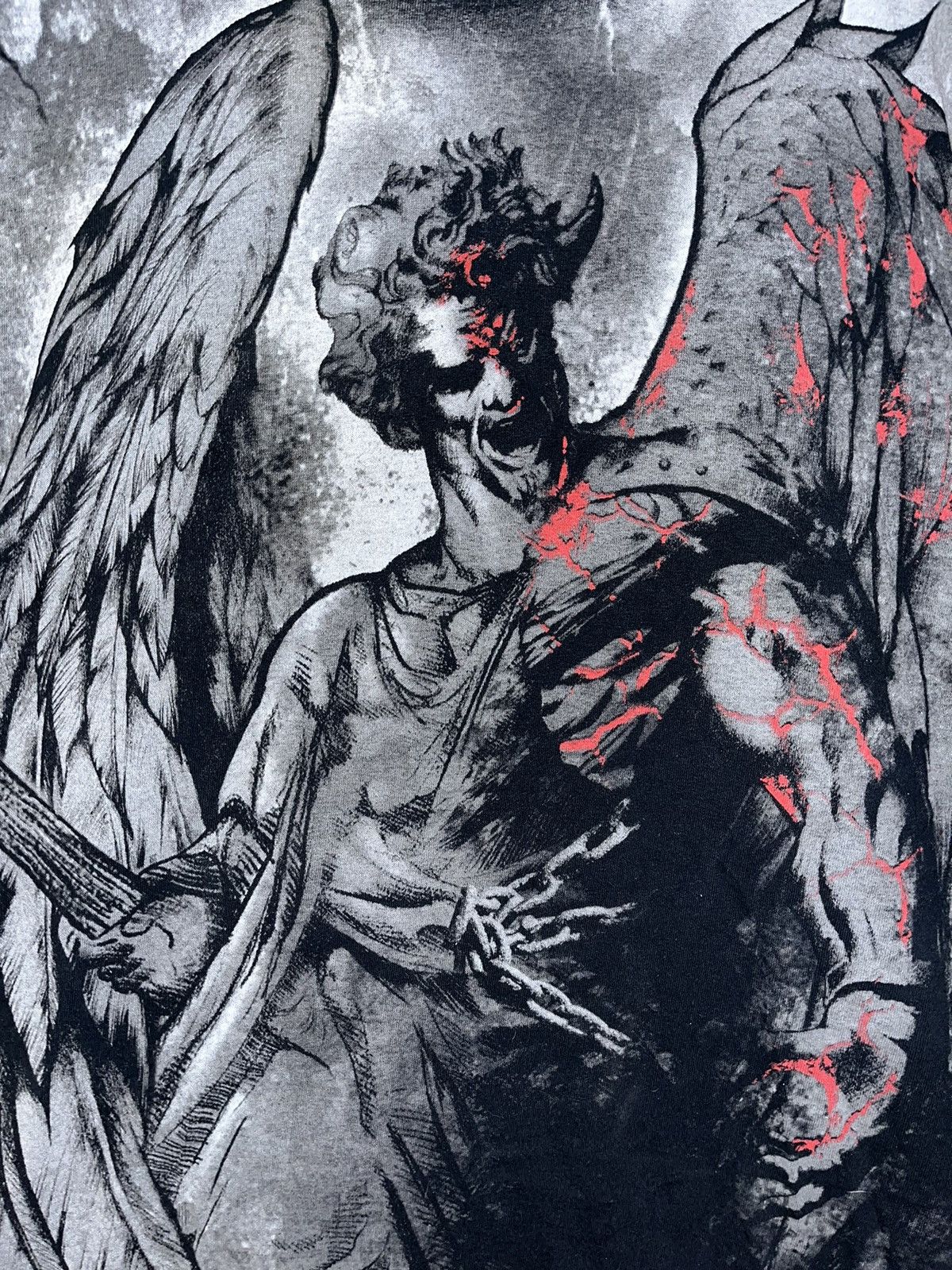 Vintage Crazy Baggy Vintage Y2K Skulls Flames Cyber Grunge AOP Tee ...