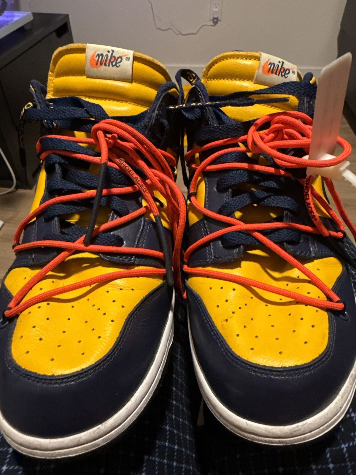 Nike × Off-White Off White Dunks University Gold | Grailed