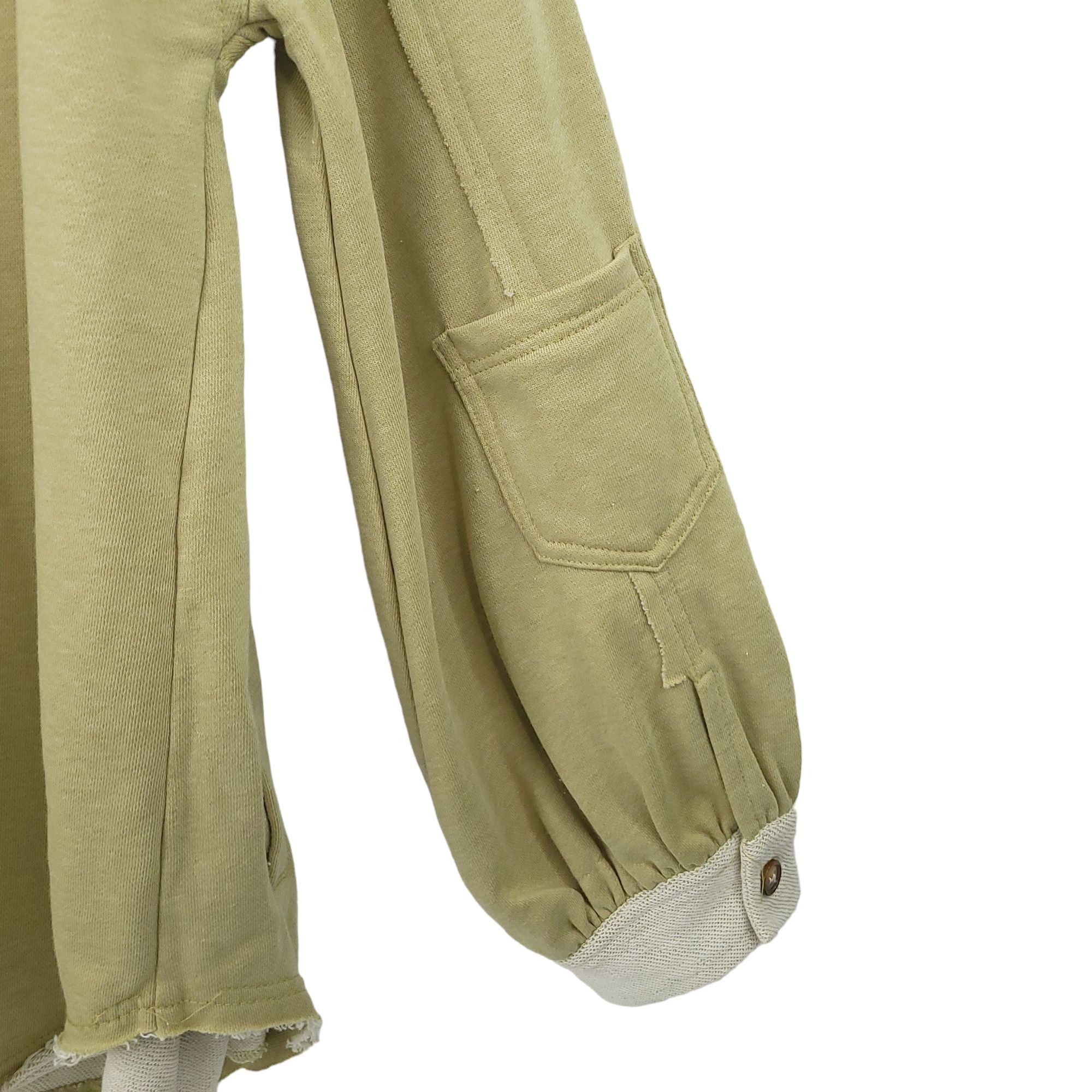 Other POL Khaki French Terry Shacket Jacket Womens S Button Front | Grailed