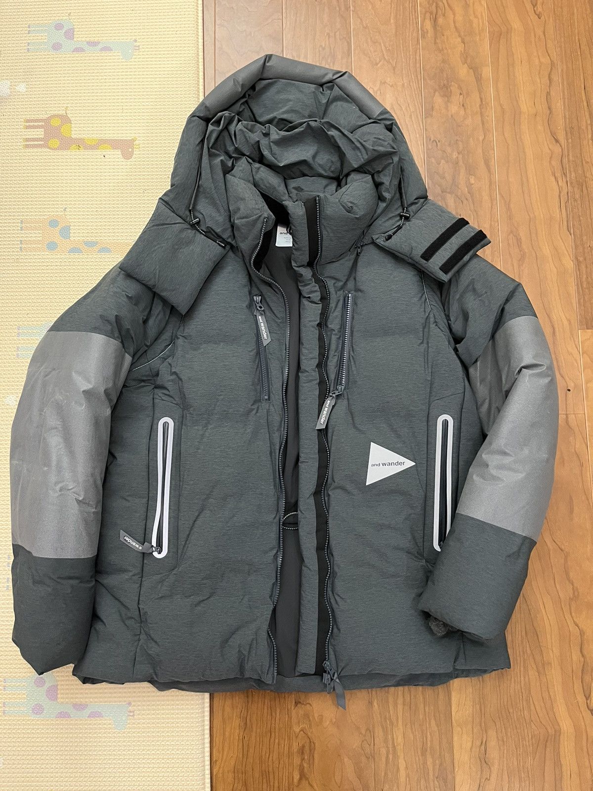 And Wander And Wander Heather Rip down jacket | Grailed