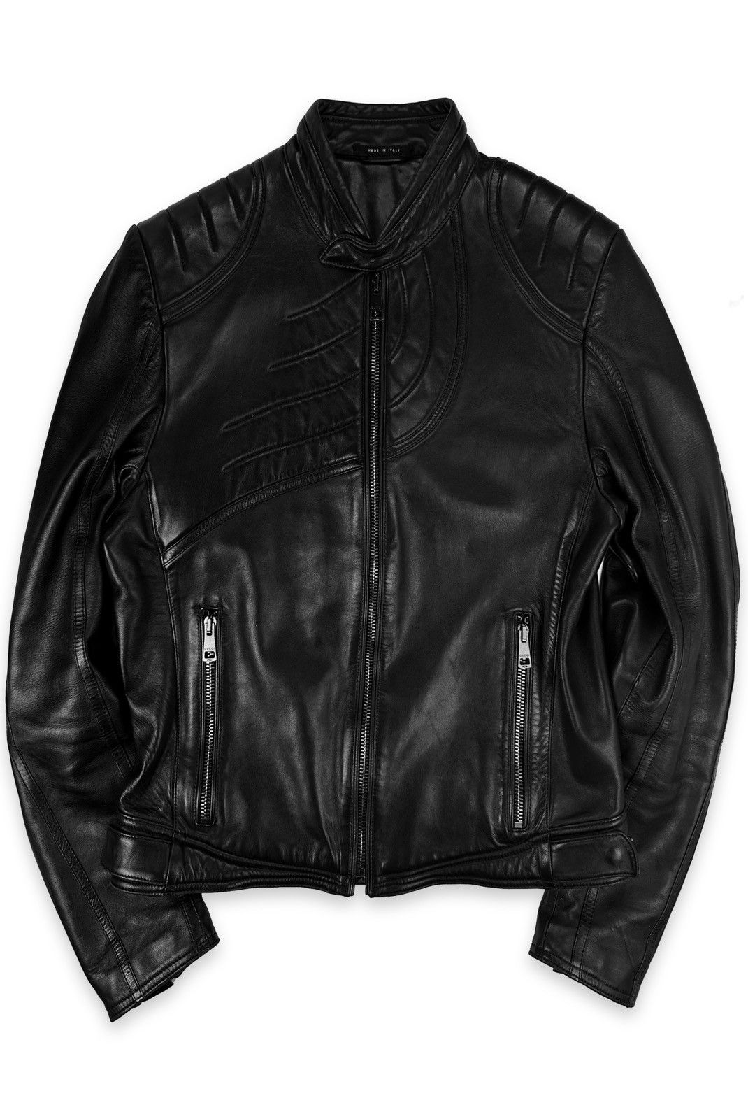 Gucci AW00 Gucci by Tom Ford ‘Spiral’ Black Leather Biker Jacket | Grailed