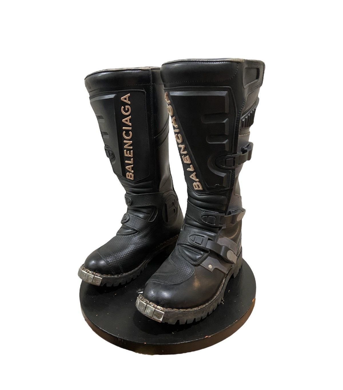 Balenciaga FW17 Balenciaga Moto Strike Boots | Grailed