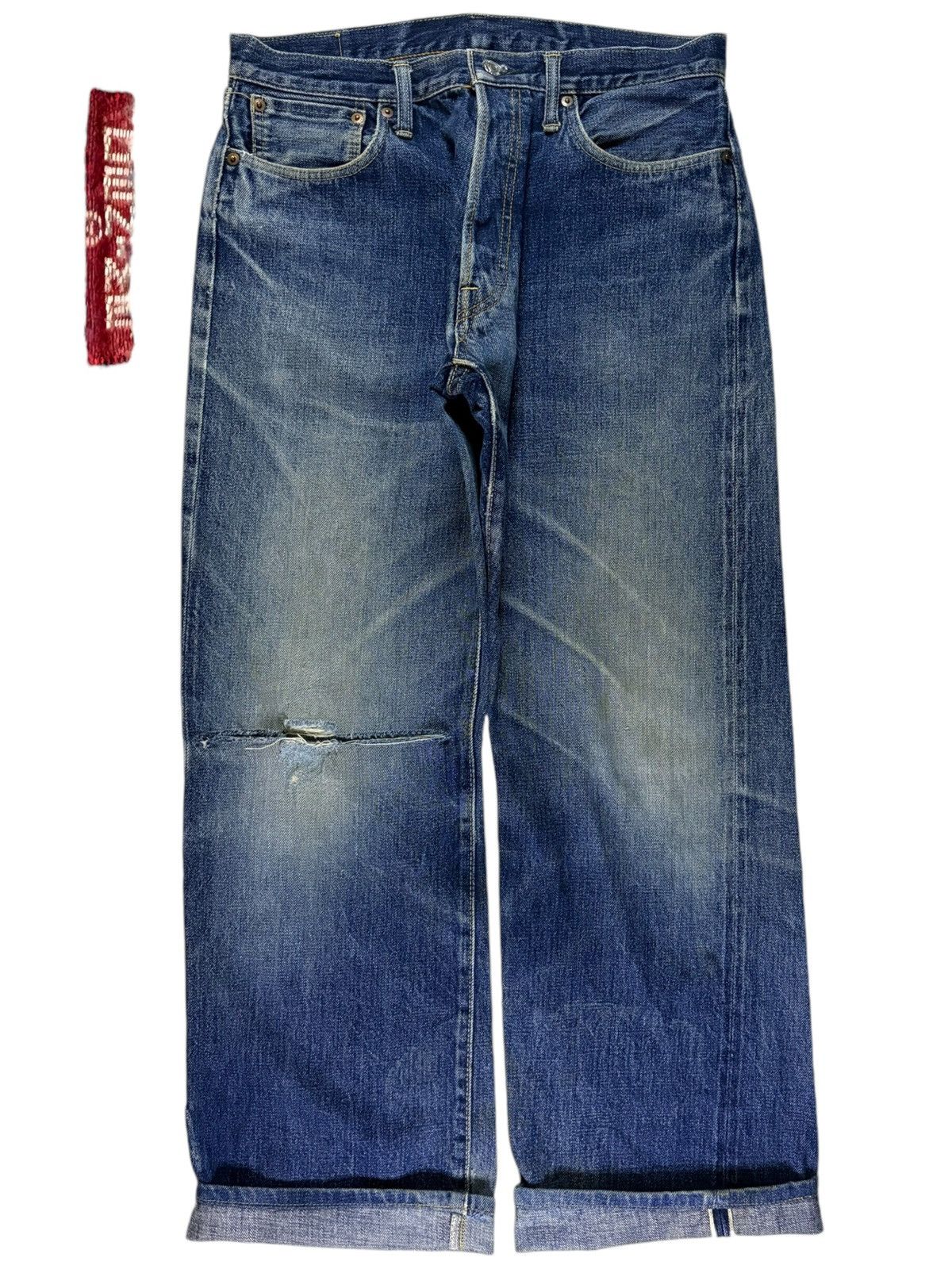 Denime Vintage Japanese Denime Selvedge Blue Wash Baggy Jeans | Grailed
