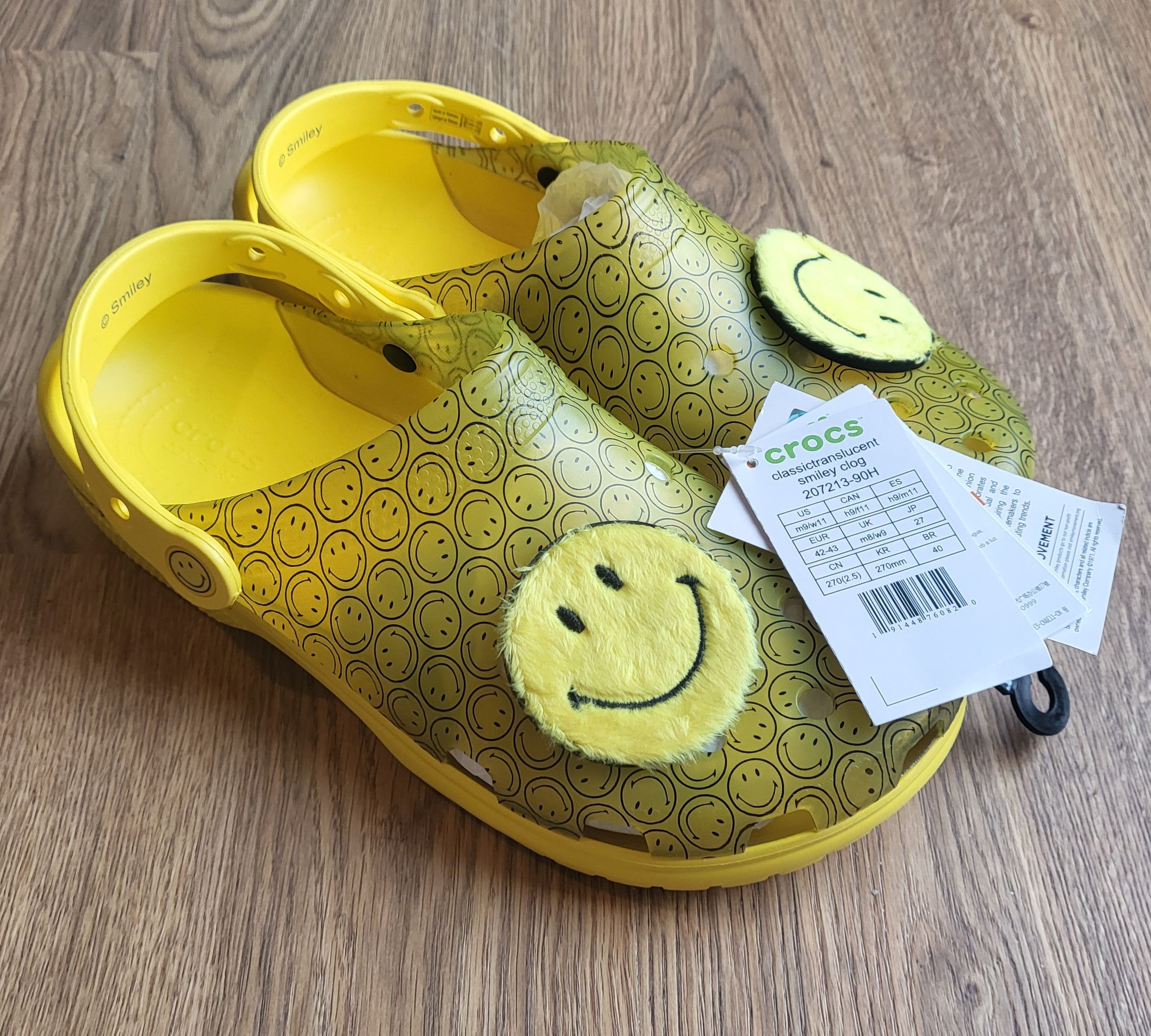 Crocs Crocs Classic Clog Translucent Smiley | Grailed