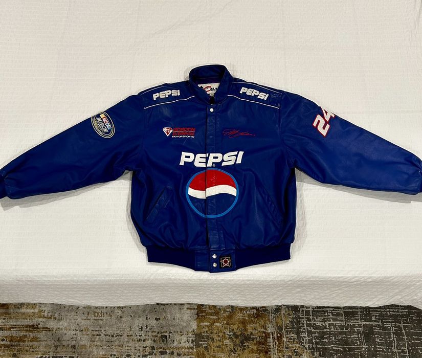 Pepsi RARE Jeff Gordon Leather Pepsi Nascar Jacket | Grailed