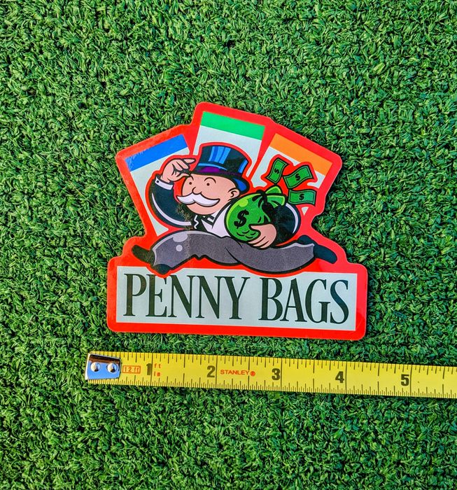 Designer Monopoly Man Penny Bags Rich Peel&Stick Gloss Decal Sticker ...